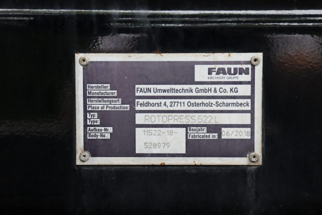 VOLVO FE 280 FAUN ROTOPRESS 522 COMPACTOR (2018) - Comvex Trucks