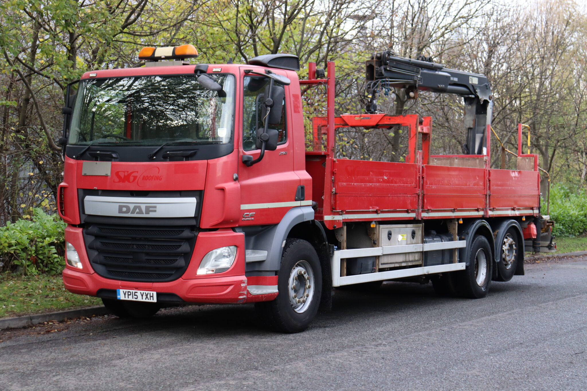 DAF CF 290 6X2 HIAB XS 144 BRICK CRANE DROPSIDE (2015) - Comvex Trucks