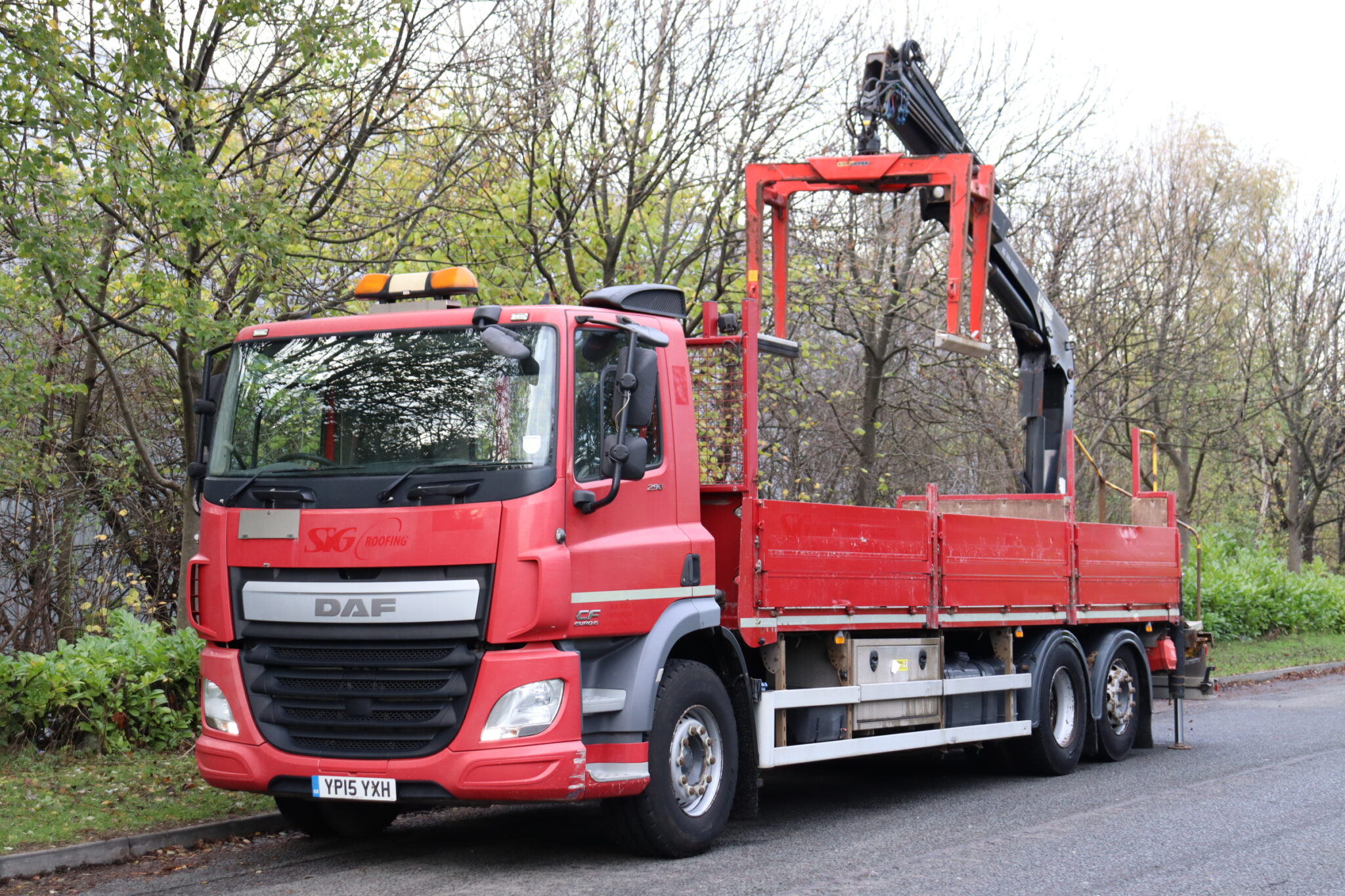 DAF CF 290 6X2 HIAB XS 144 BRICK CRANE DROPSIDE (2015) - Comvex Trucks